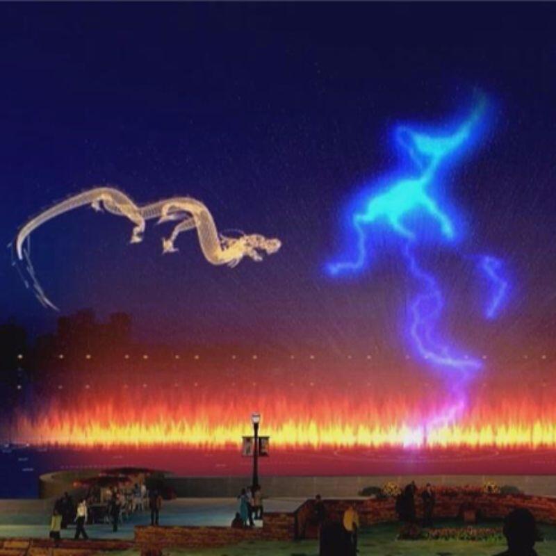 Water Holographic Projection Screen for Fountains, Lakes and Pools