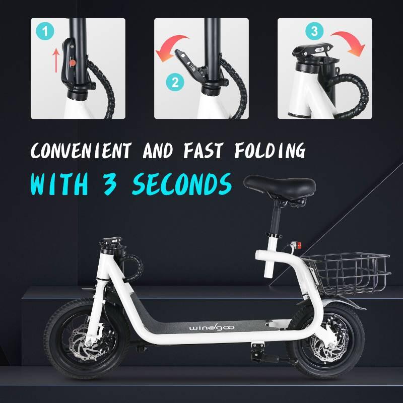 Buy Windgoo B9 Electric Scooter with Seat | NewTechStore | Online Shop
