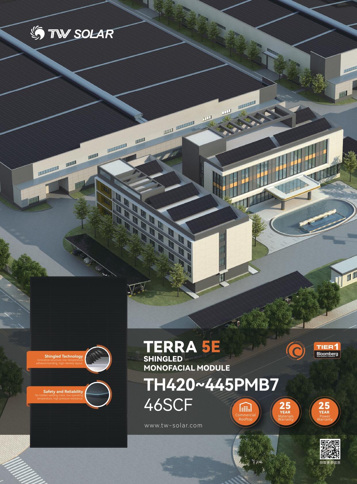 Buy Tongwei & XTG Solar Panel Shingled 435W Full Black